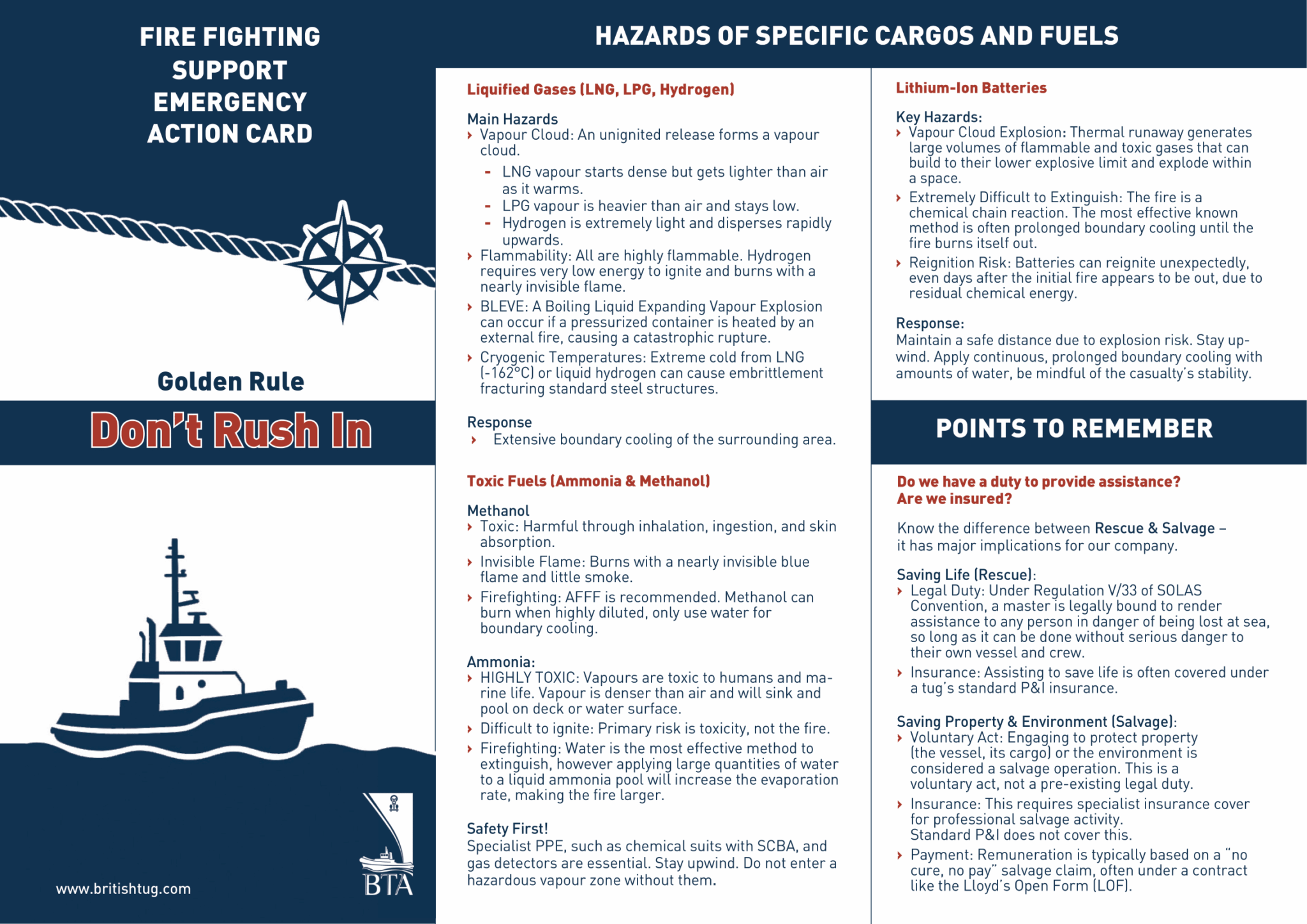 New Firefighting Emergency Action Card Launched by the BTA – British ...